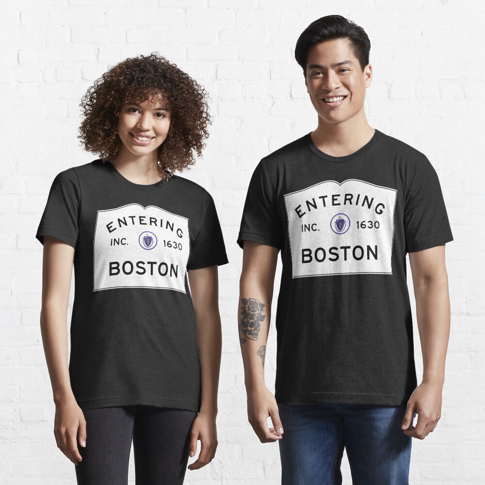 "Entering Boston - Commonwealth of Massachusetts Road Sign" Sticker for ...