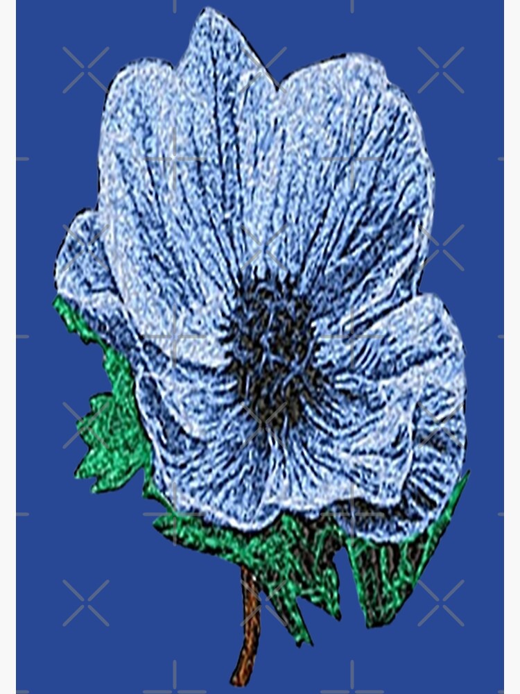 " Machine embroidery, Aesthetic Blue Flower Embroidered Design, Stitch ...