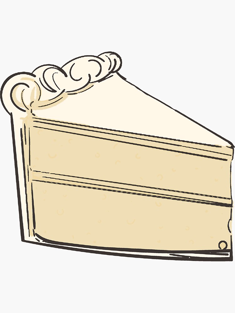 "Vanilla flavoured cake" Sticker for Sale by Yummyyums | Redbubble