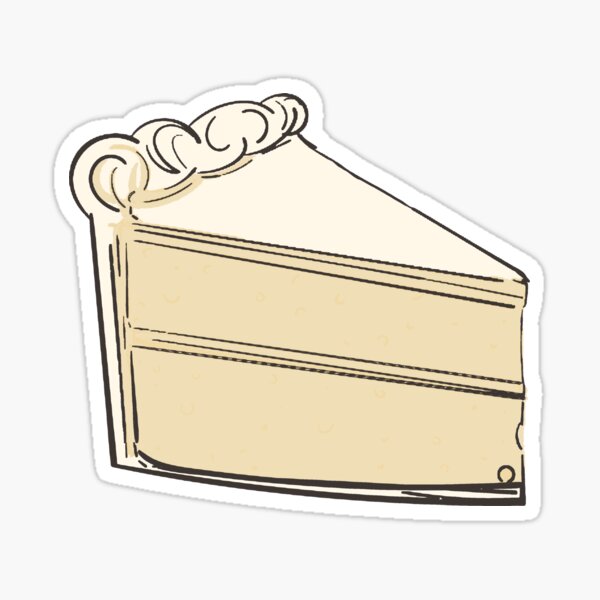 "Vanilla flavoured cake" Sticker for Sale by Yummyyums | Redbubble