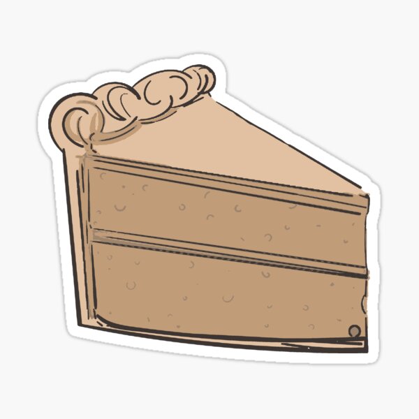 "Chocolate flavoured cake" Sticker by Yummyyums | Redbubble