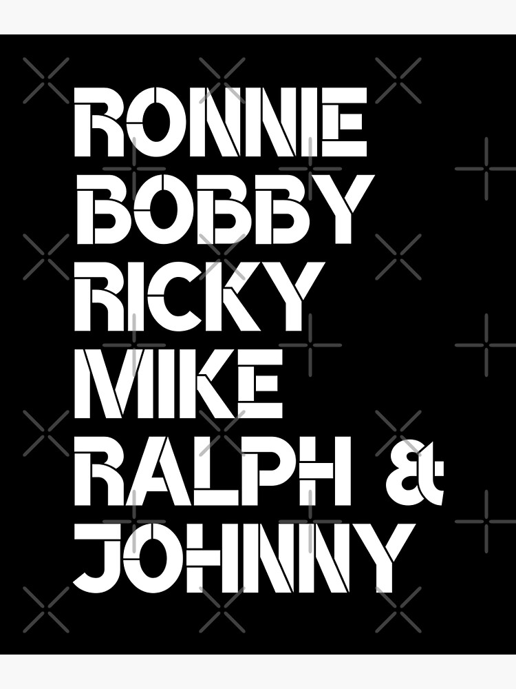 "Vintage Retro Ronnie Bobby Ricky Mike Ralph and Johnny" Poster for ...