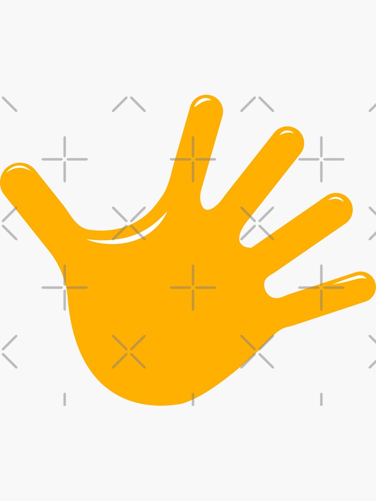 "Yellow High Five Hand" Sticker by theulum | Redbubble