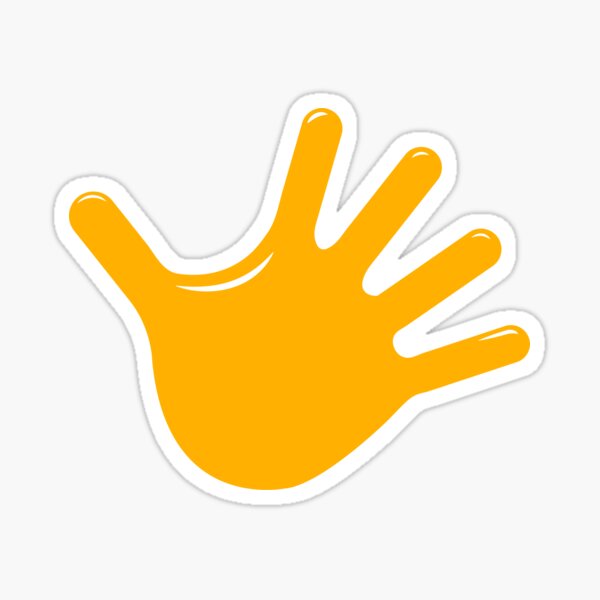 "Yellow High Five Hand" Sticker by theulum | Redbubble