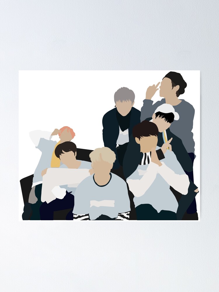 "BTS Group" Poster for Sale by heuksuga | Redbubble