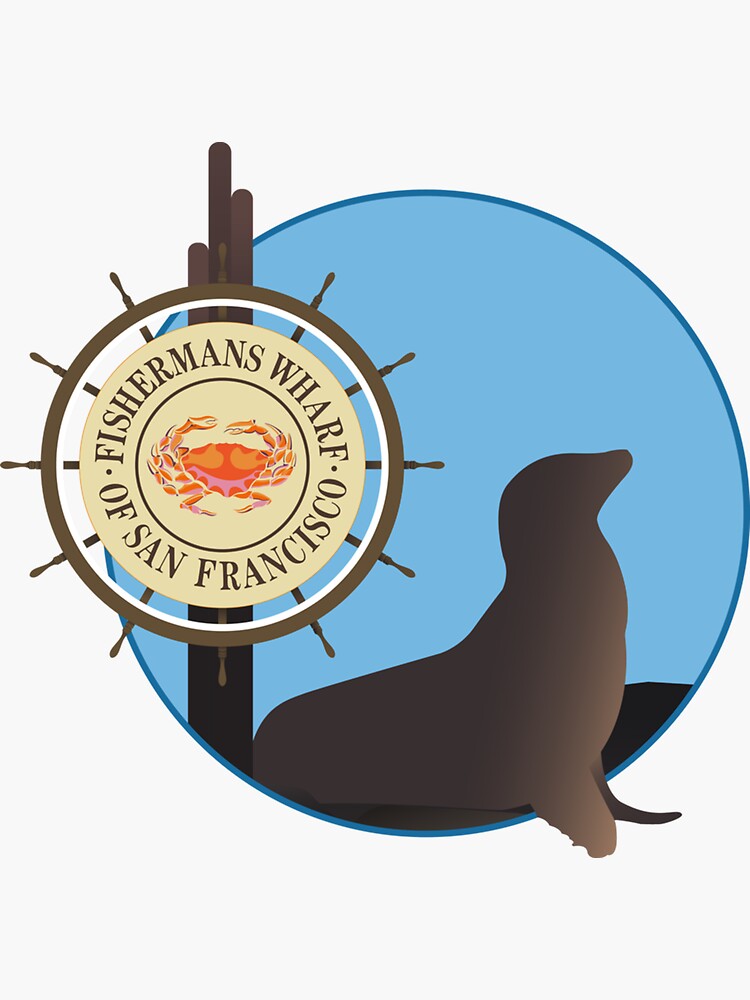 "PIER 39 Sticker" Sticker by AndyBorner | Redbubble