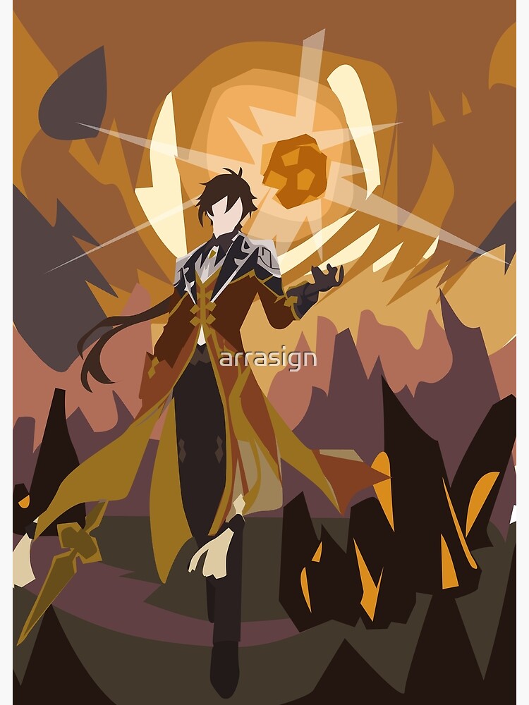 "Zhong Li Genshin Impact" Art Print by arrasign | Redbubble