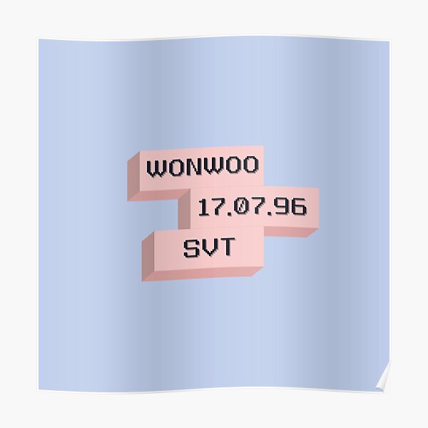 "Seventeen Wonwoo fanart" Poster for Sale by HDPCase | Redbubble