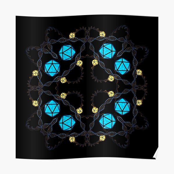 "Atom DNA Mandala Blue Yellow circle" Poster for Sale by PasjaArty ...
