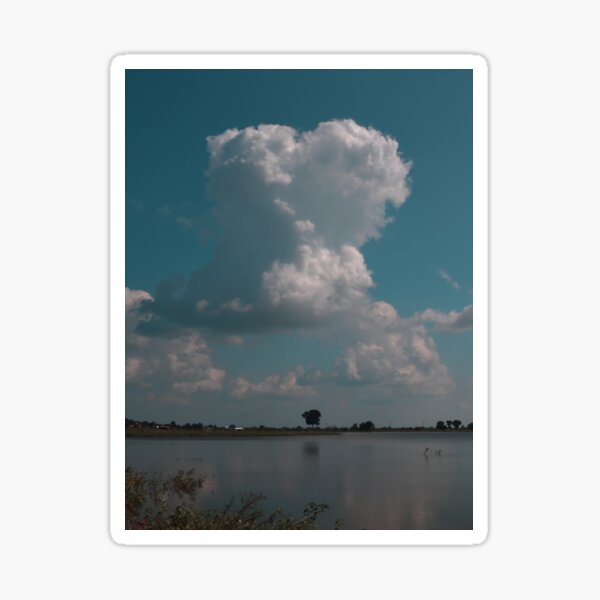 "Love is in the air/Heart-shaped cloud and lake" Sticker for Sale by ...