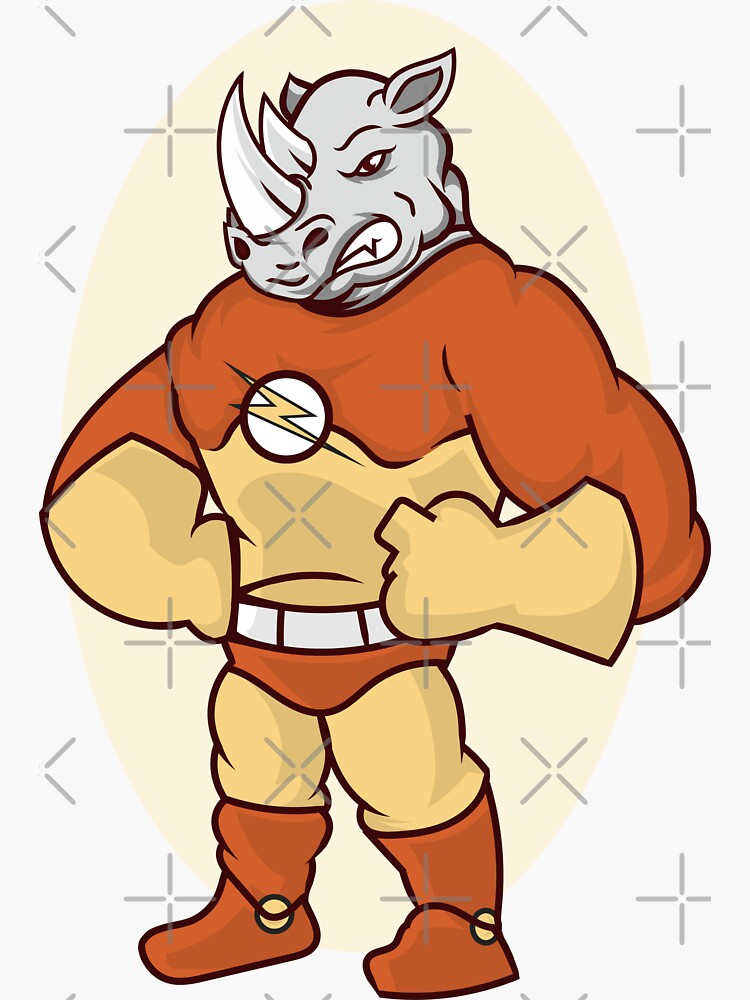 "The Flash Rhino " Sticker for Sale by Emil1993 | Redbubble