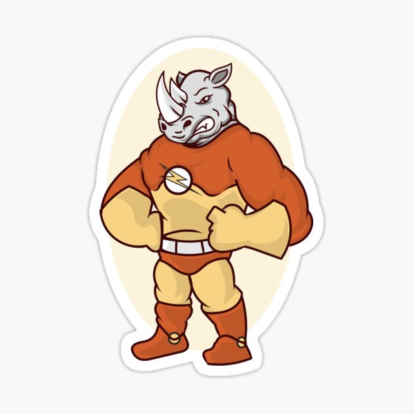 "The Flash Rhino " Sticker by Emil1993 | Redbubble