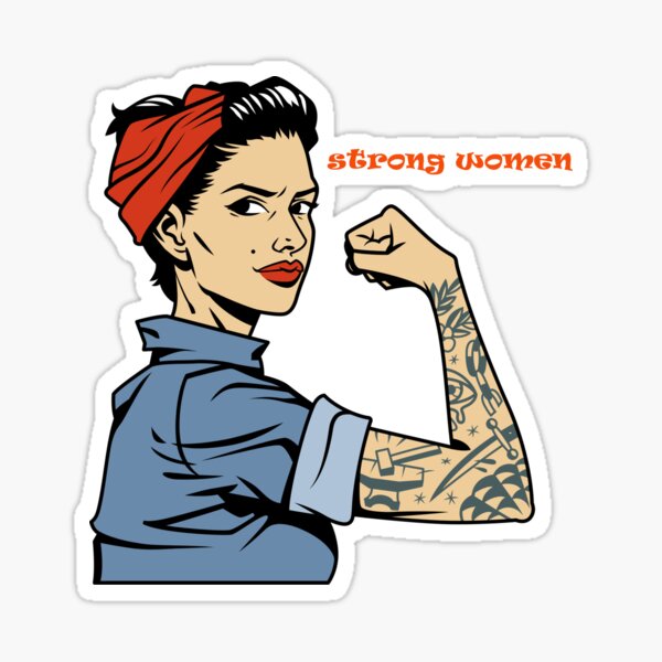 "strong women " Sticker for Sale by jojokhworld | Redbubble