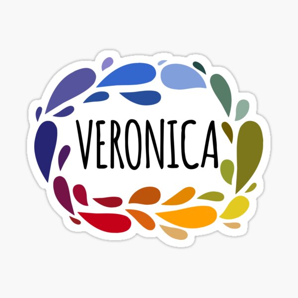"Veronica Name Cute Colorful Gift Named Veronica" Sticker for Sale by ...