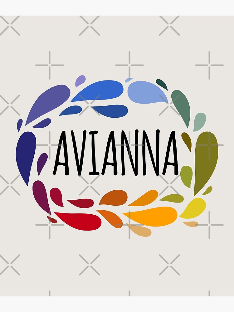 "Avianna Name Cute Colorful Gift Named Avianna" Poster for Sale by ...