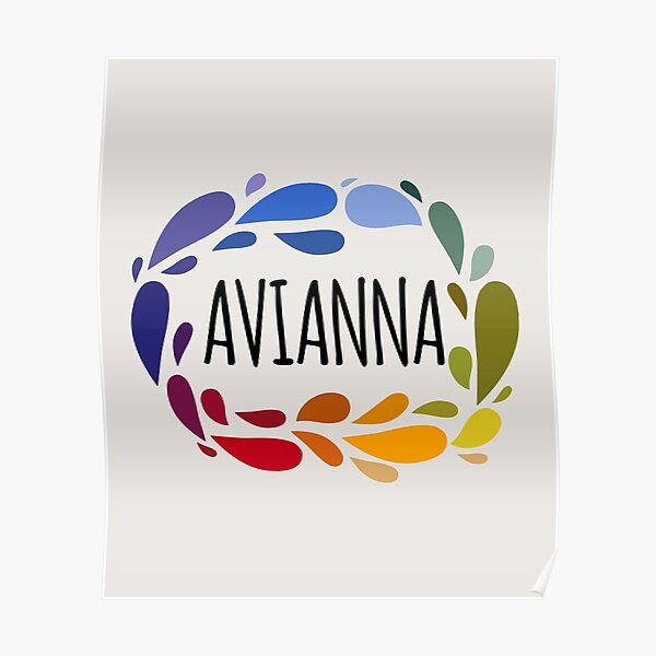 "Avianna Name Cute Colorful Gift Named Avianna" Poster for Sale by ...