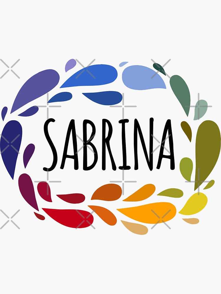 "Sabrina Name Cute Colorful Gift Named Sabrina" Sticker by kindxinn ...