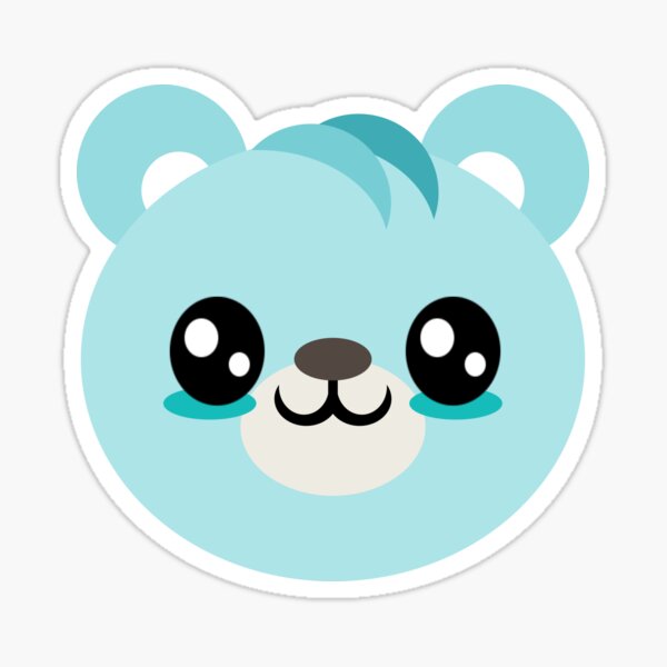 "Cute Blue Bear " Sticker by Adidit | Redbubble