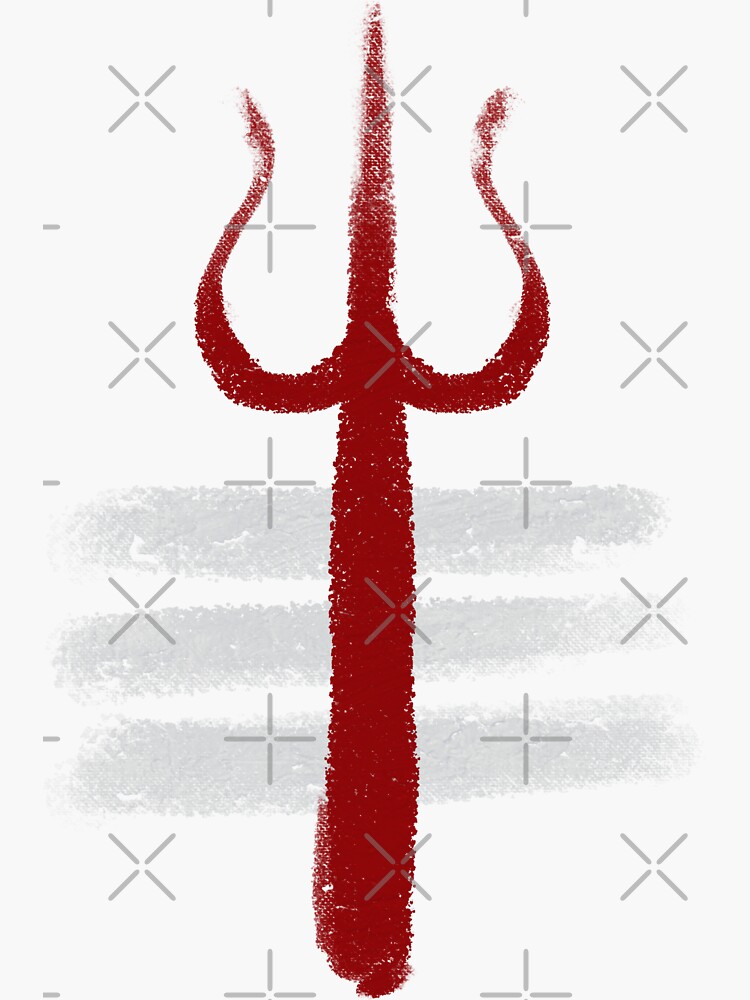 Pegatina for Sale con la obra «SHIVA Trishula» de Inkt Design | Redbubble