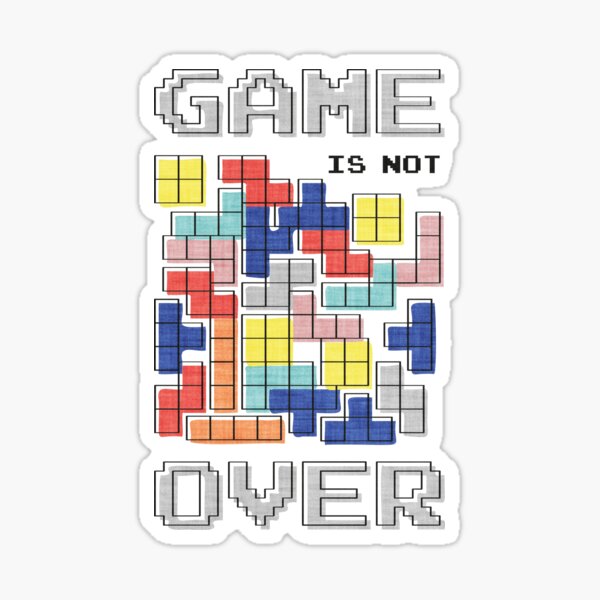 "Game is not over // white background blue coral mint blush pink grey ...