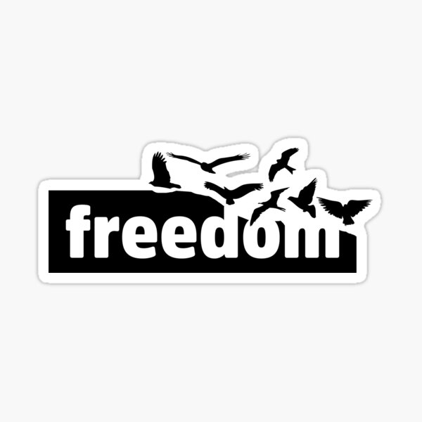 "Freedom" Sticker for Sale by Judy2022 | Redbubble