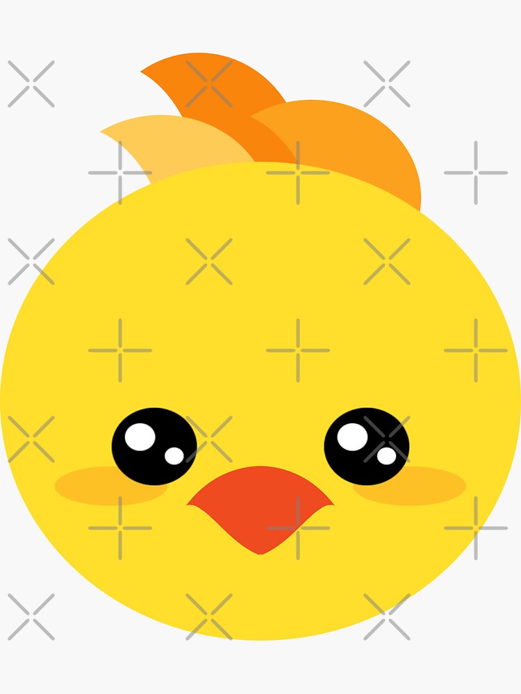 "Cute Yellow Chick" Sticker for Sale by Adidit | Redbubble