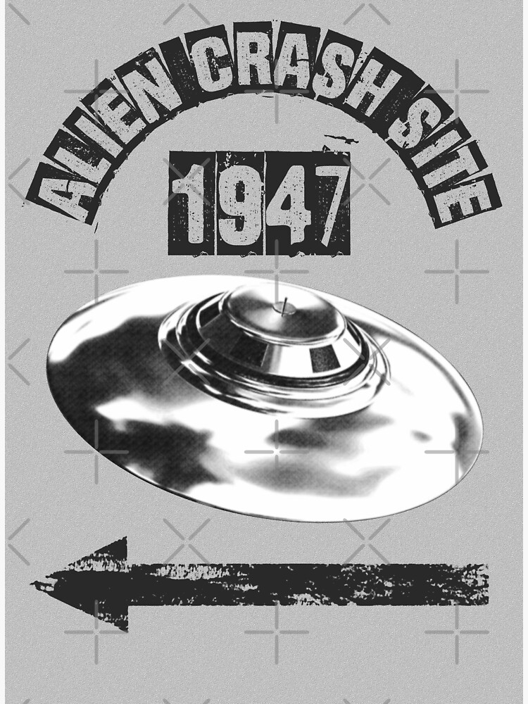 "ALIEN CRASH SITE" Sticker by PapaSquatch | Redbubble
