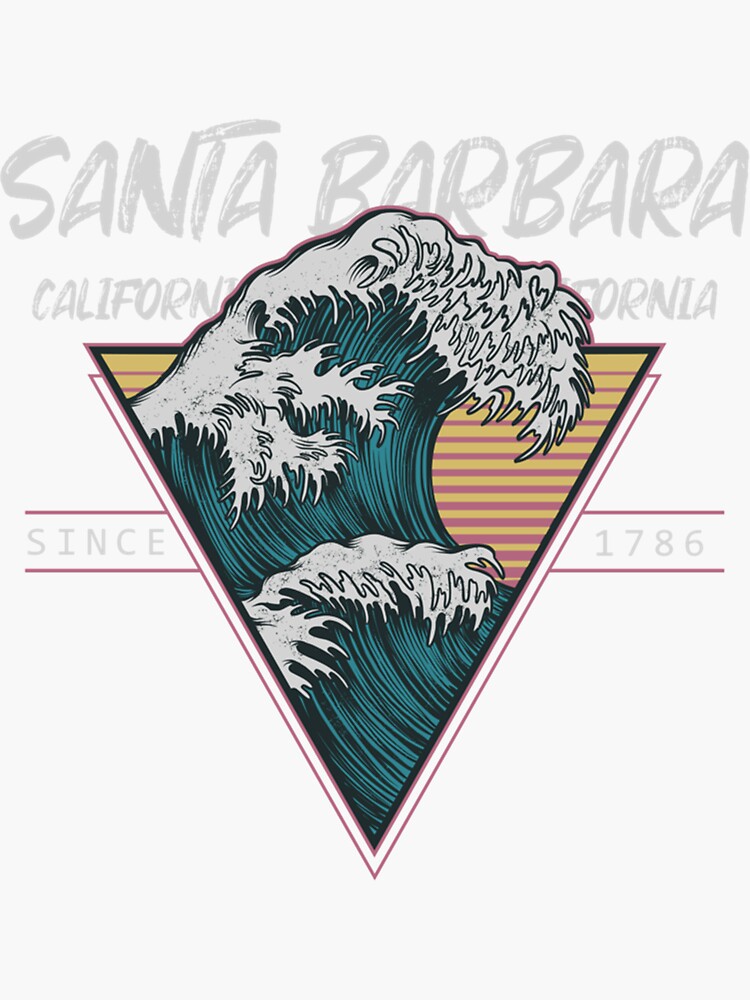 "santa barbara - santa barbara" Sticker by cwannamake | Redbubble