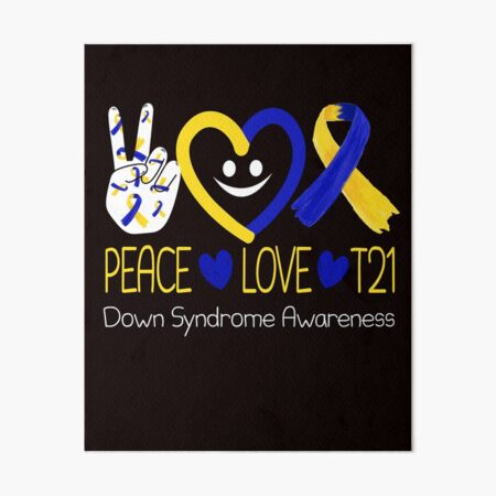 "Peace Love T21 Trisomy 21 Down Syndrome Awareness Chromosome 21 Extra ...