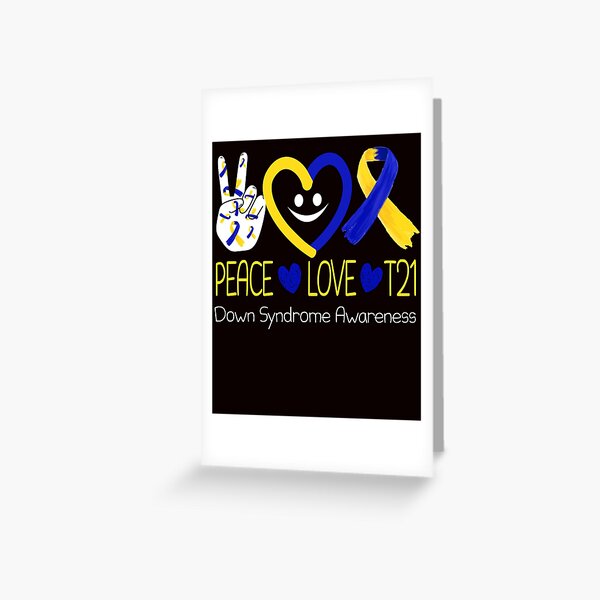 "Peace Love T21 Trisomy 21 Down Syndrome Awareness Chromosome 21 Extra ...