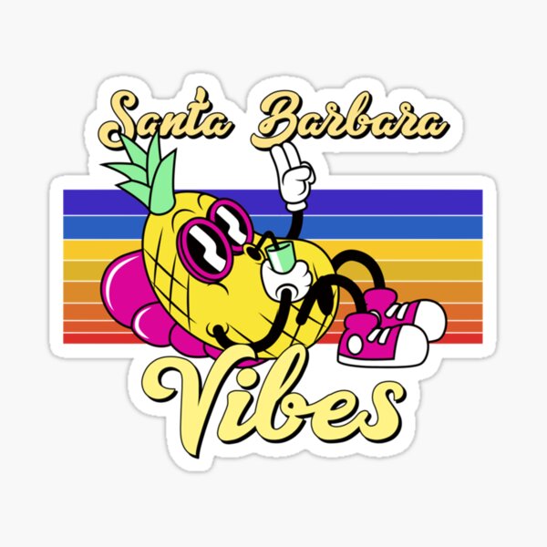 "santa barbara - santa barbara" Sticker by cwannamake | Redbubble