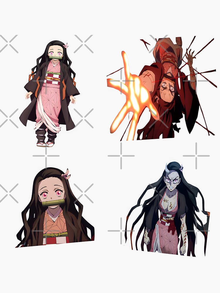"Nezuko sticker pack - Demon slayer" Sticker by RockPro-Shop | Redbubble