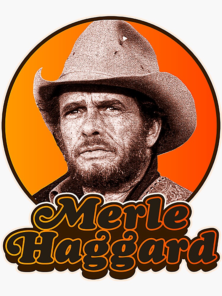"Retro Merle Haggard Legend Design " Sticker for Sale by aqkoset514 ...