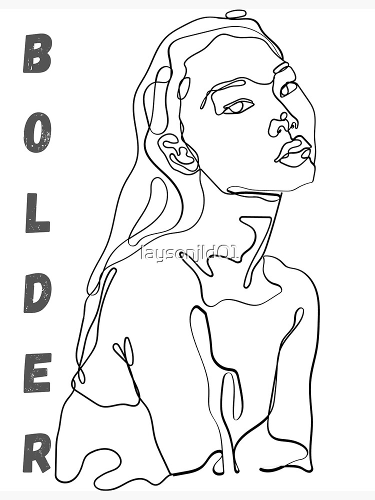 "BOLDER" Sticker by laysonjld01 | Redbubble