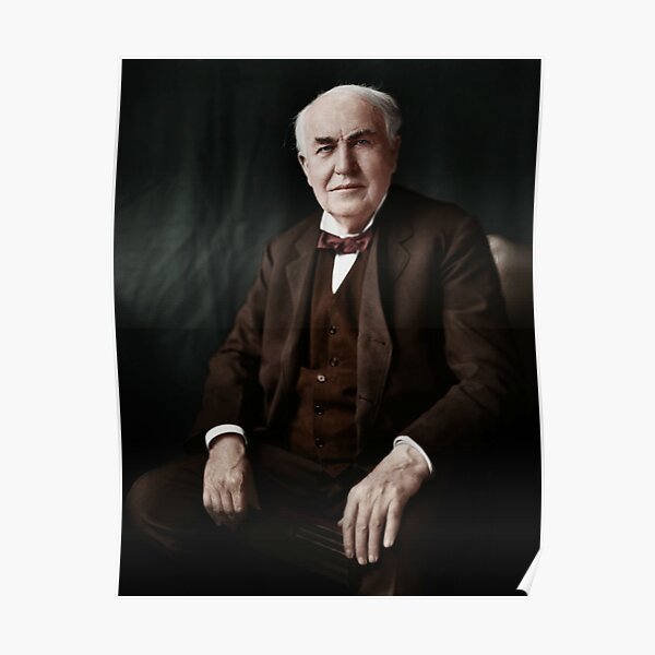 "Thomas Edison" Poster for Sale by wowlil | Redbubble