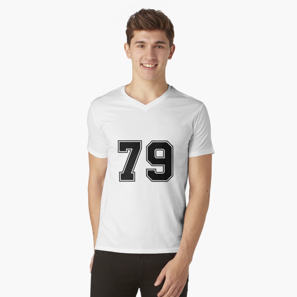 "79 American Football Classic Vintage Sport Jersey Number in black ...