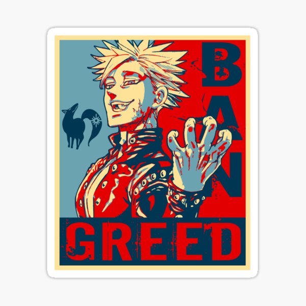 "Seven Deadly Sins Anime Ban Greed Essential T-Shirt" Sticker for Sale ...