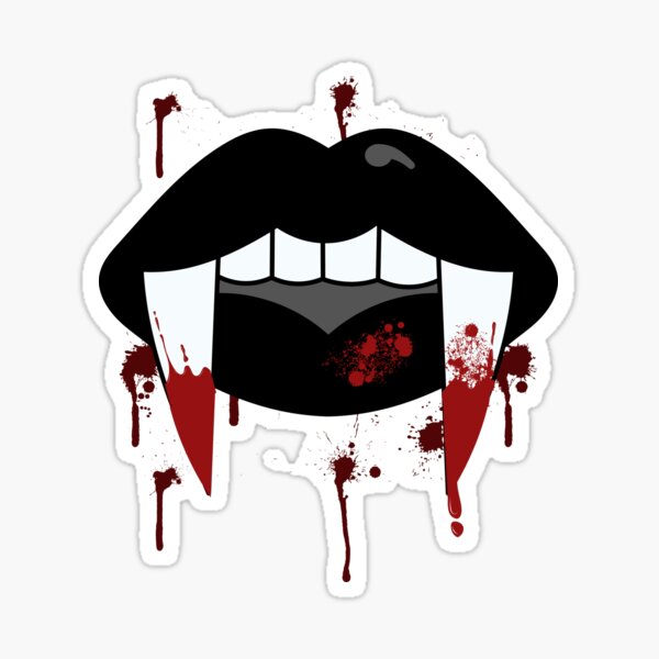 "Vampire lips" Sticker by DrGingyWho | Redbubble