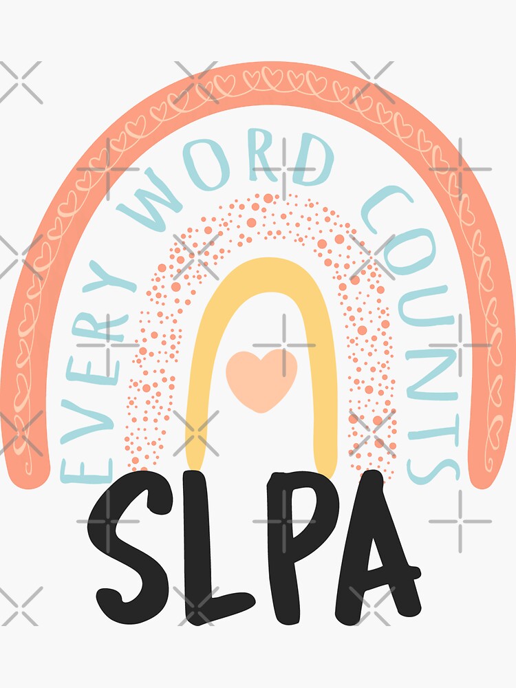 "SLPA Therapy II - Every Word Counts" Sticker by lemon-pepper | Redbubble
