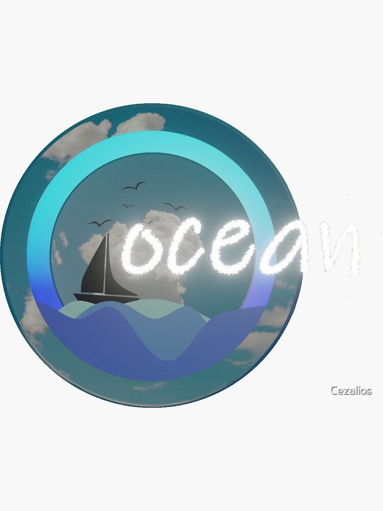 "ocean-patch" Sticker by Cezalios | Redbubble