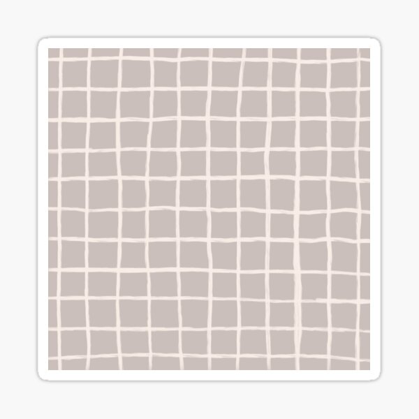 "70s 60s Retro Neutral Checkered Grid" Sticker by cadinera | Redbubble