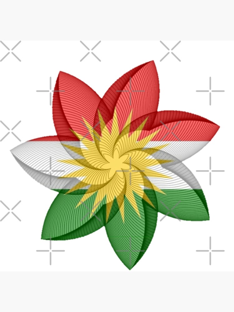 "Kurdish Flag The flower" Art Print for Sale by KurdishShops | Redbubble