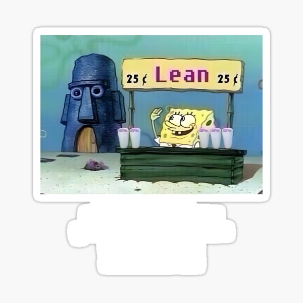 "spongebob sellin lean oh hell naw" Sticker by belowaverageid | Redbubble