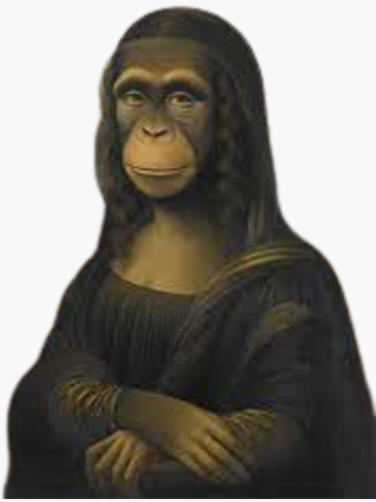 "Mona Lisa Monkey" Sticker for Sale by Adbor-Tb | Redbubble