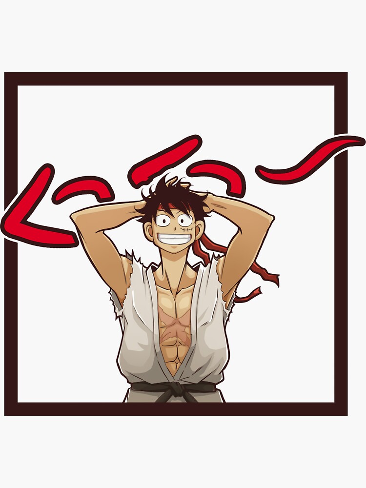 "Luffy X Ryu !" Sticker by JenniferNoHK | Redbubble