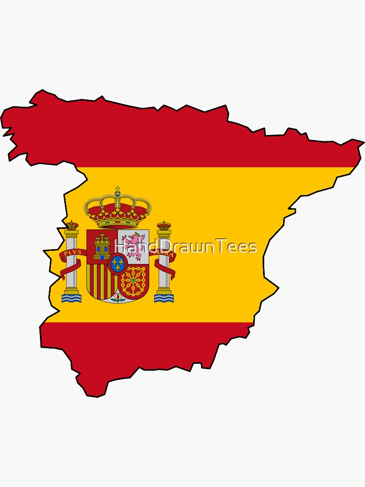 "Spain Flag Country" Sticker for Sale by HandDrawnTees | Redbubble