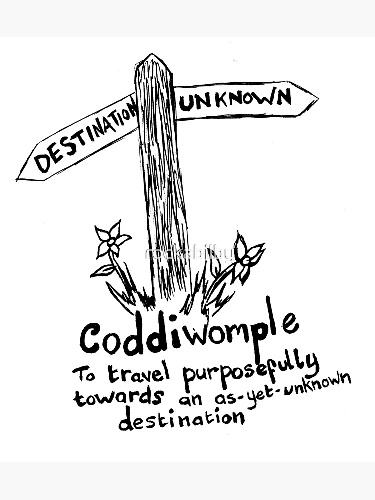 "To Coddiwomple" Poster for Sale by rockabilby | Redbubble