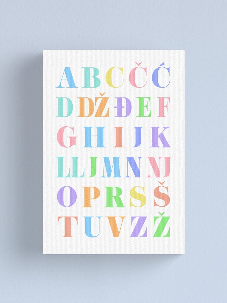 "Children's Croatian Alphabet Chart, Croatia Language Chart, Pastel ...