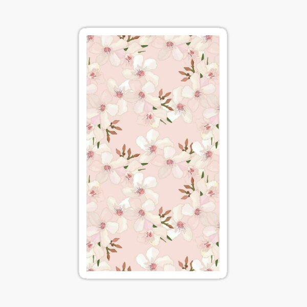 "Pastel Pink Flower Pattern" Sticker for Sale by BenSmithz | Redbubble