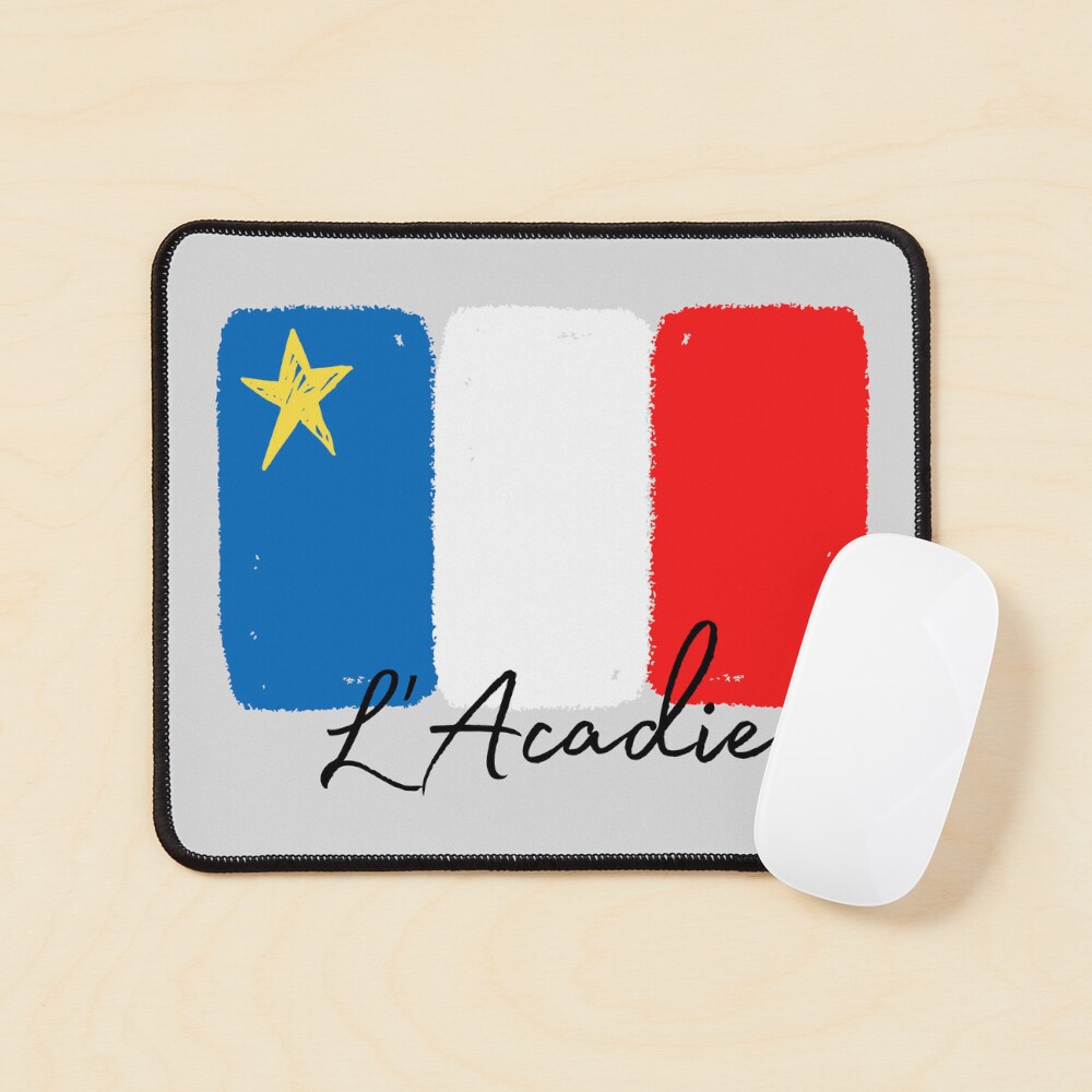 "Acadian Flag (Painted Style with French "L'Acadie" text)" Sticker for ...